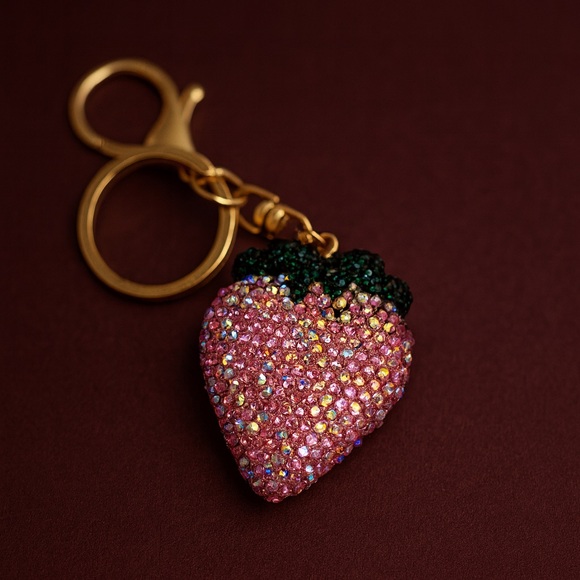 Accessories | Sparkling Strawberry Keychain | Poshmark